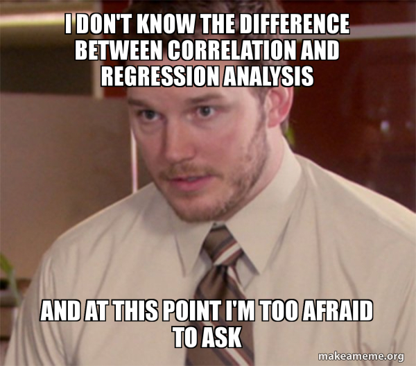 I don't know the difference between correlation and regression analysis ...
