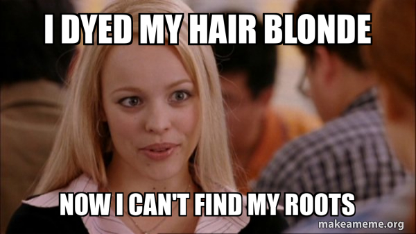 I dyed my hair blonde Now I can't find my roots - Mean Girls Meme Meme ...