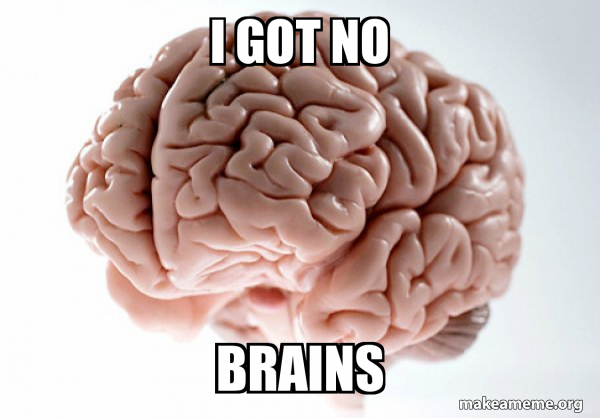 I Got no BRAINS - Scumbag Brain Meme Generator