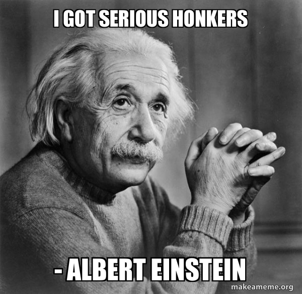 I got serious Honkers - Albert Einstein - Serious Albert Einstein Meme ...