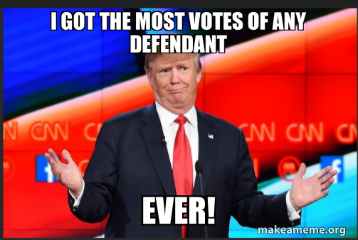 I got the most votes of any defendant ever! Meme Generator
