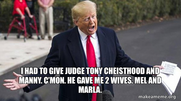 I had to give judge Tony cheisthood and manny. C’mon. He gave me 2 ...