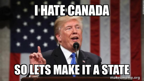 I HATE CANADA SO LETS MAKE IT a state - Donald Trump Meme Generator