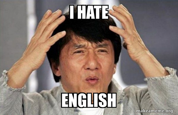 i hate english - Jackie Chan Why? Meme Generator
