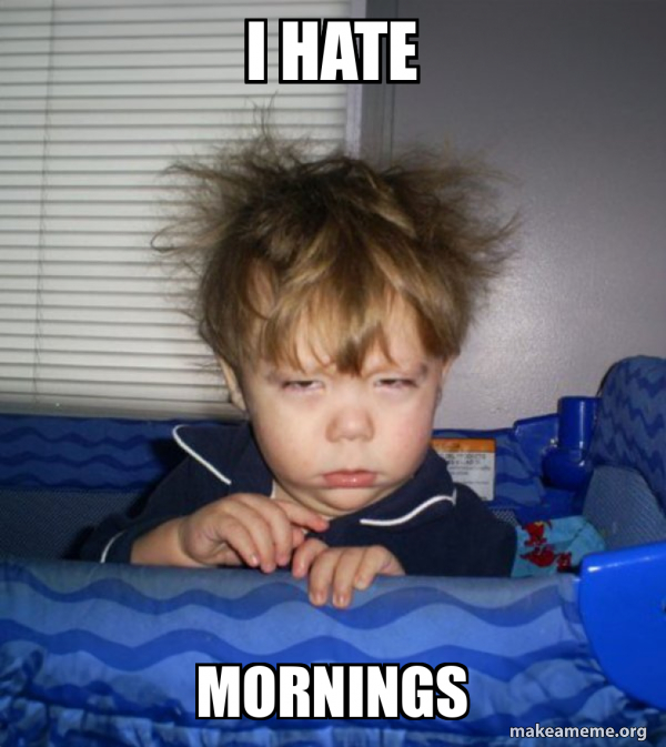 I hate Mornings - Monday Mornings Meme Generator