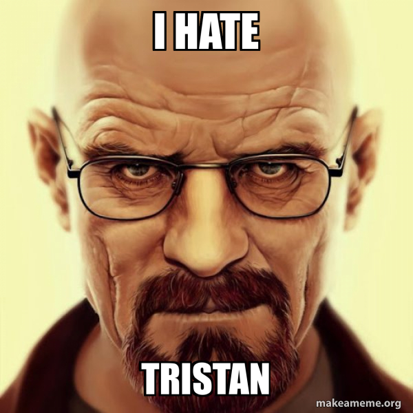 i hate tristan - Walter White Breaking Bad Meme Generator