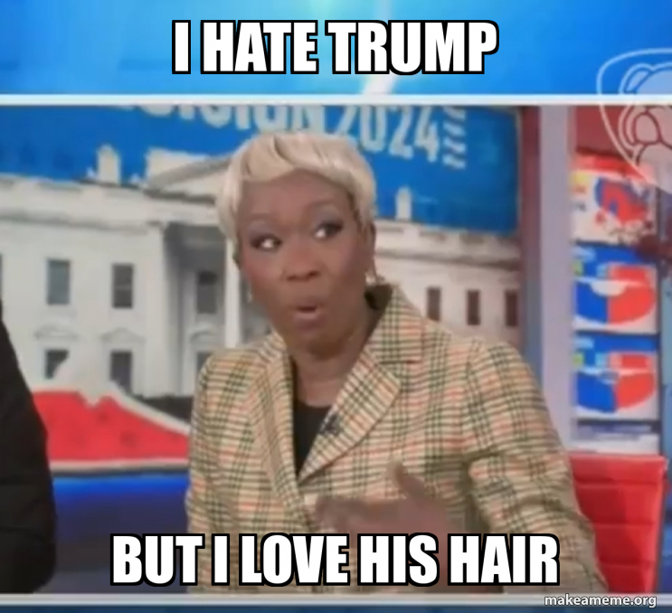 I hate trump But i love his hair Meme Generator