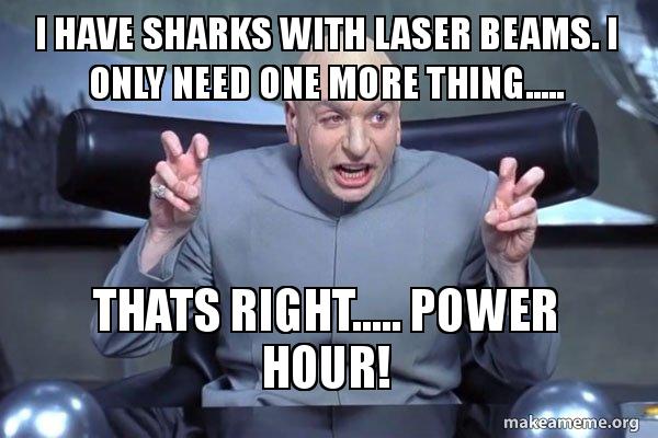 I have sharks with Laser Beams. i only need one more thing..... Thats ...
