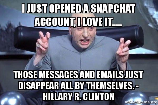 I just opened a snapchat account, I love it..... Those messages and ...