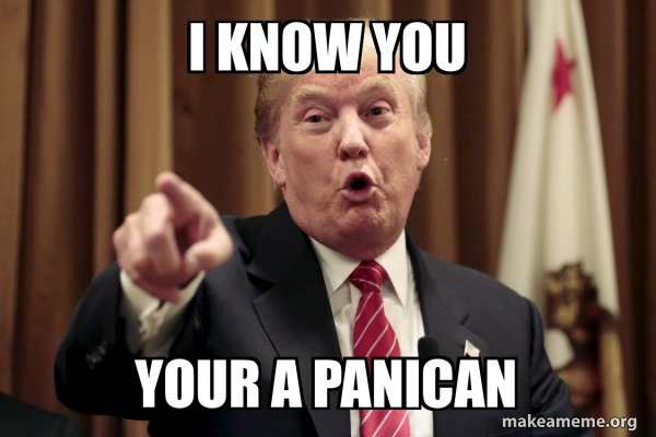 I know you Your A Panican - Donald Trump Says Meme Generator