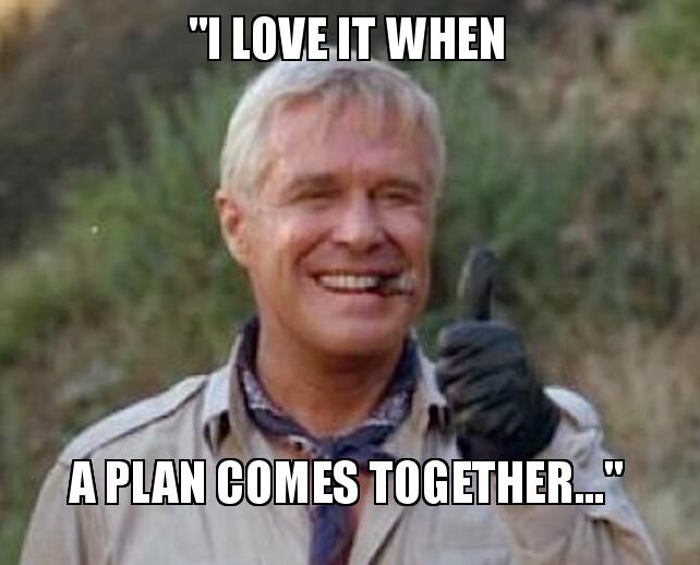 "I love it when A plan comes together..." Meme Generator