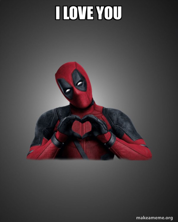 I love you - Deadpool Heart Hands Meme Generator