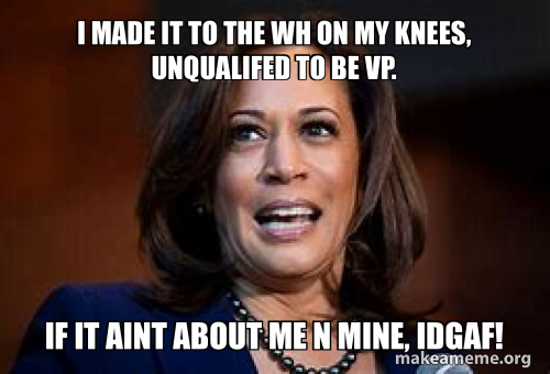 i made it to the Wh on my knees, unqualifed to be vp. if it aint about ...
