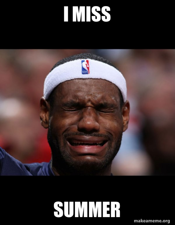 I miss Summer - Lebron Crying Meme Generator