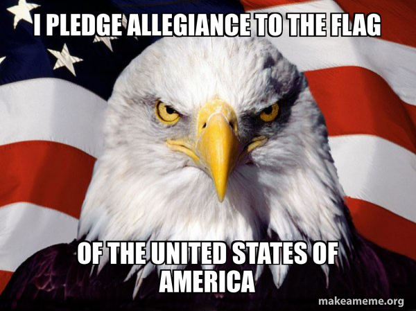 I pledge allegiance to the flag of the united states of america ...
