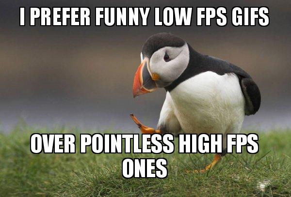 I prefer funny low fps gifs over pointless high fps ones - Unpopular ...