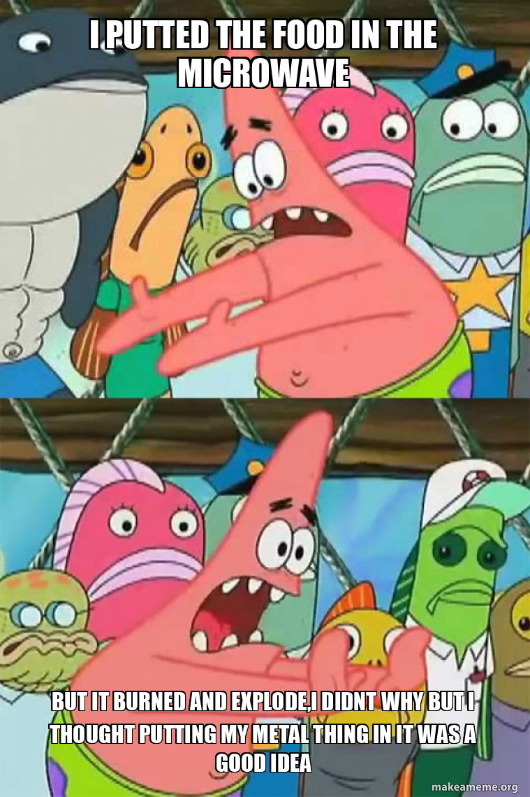 I putted the food in the microwave but it burned and explode,i didnt ...