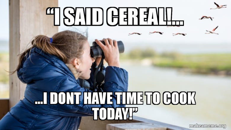â€œI Said Cereal!... ...I dont have time to cook Today!â€ Meme Generator