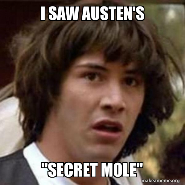 I saw Austen's "secret mole" - Conspiracy Keanu Meme Generator