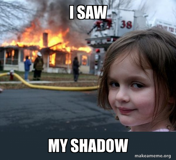 i saw my shadow - Disaster Girl Meme Generator