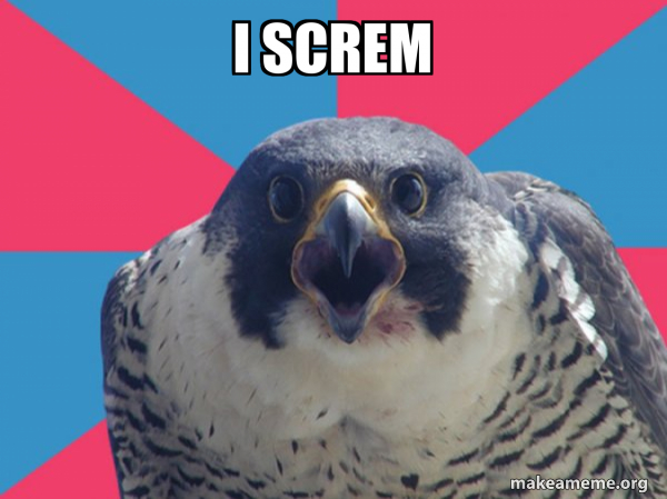 i screm - Millennial Falcon Meme Generator