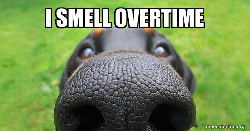 I SMELL OVERTIME Meme Generator