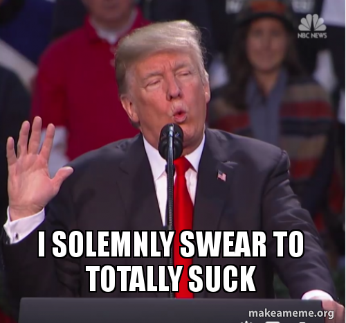 I solemnly swear to totally suck - 45 takes oat of totally sucking Meme ...