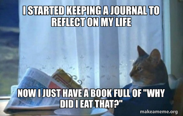 I started keeping a journal to reflect on my life Now I just have a ...