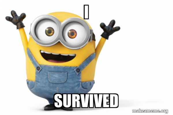 i survived - Happy Minion Meme Generator