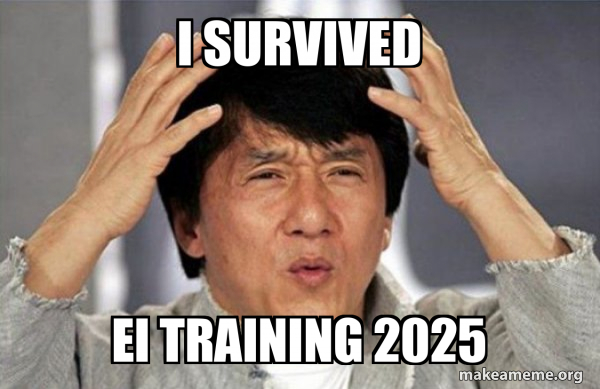 I survived ei training 2025 - Jackie Chan Why? Meme Generator