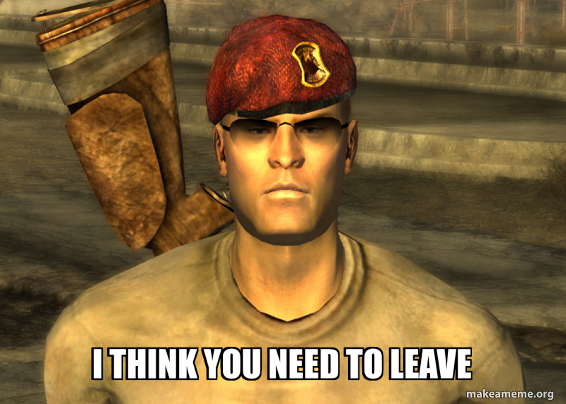 I think You need to leave Meme Generator