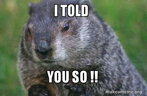 I told You So !! Meme Generator