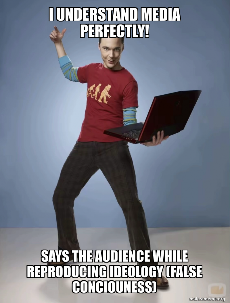 I understand media perfectly! says the audience while reproducing ...
