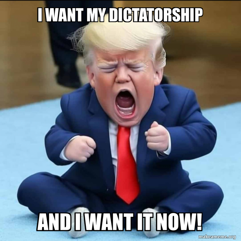 I want my dictatorship and I want it now! Meme Generator
