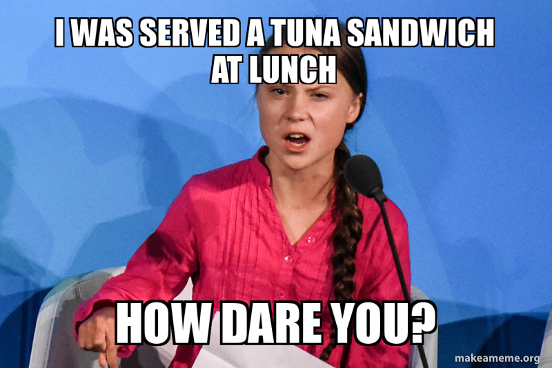 I Was Served A Tuna Sandwich At Lunch How Dare You? Meme Generator