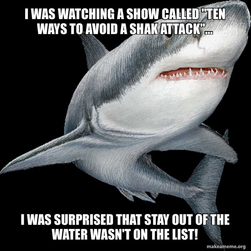 I was watching a show called "ten ways to avoid a shak attack"... i was ...