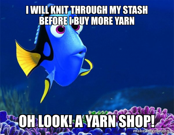 I will knit through my stash before I buy more yarn Oh Look! A Yarn ...