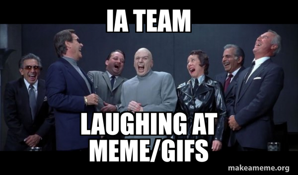 IA team Laughing at meme/gifs - Dr Evil and Henchmen laughing - and ...