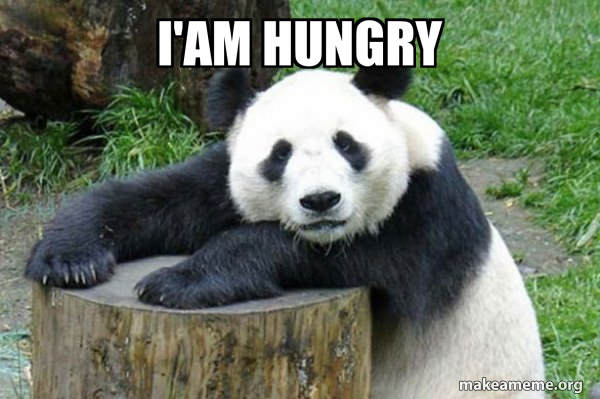 i'am hungry - Confession Panda Meme Generator