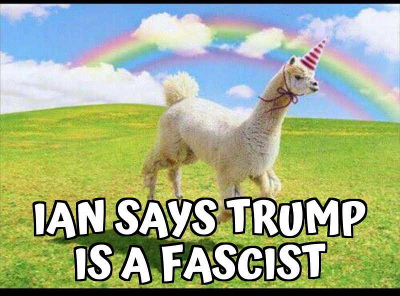 Ian says Trump is a fascist Meme Generator