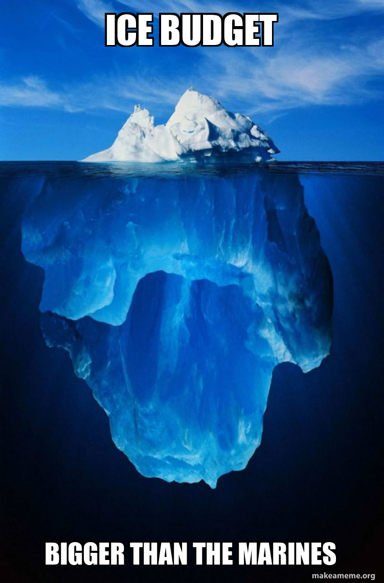 ICE Budget Bigger than the Marines - Iceberg Meme Generator