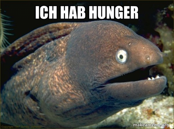 ich hab hunger - Bad Joke Eel Meme Generator