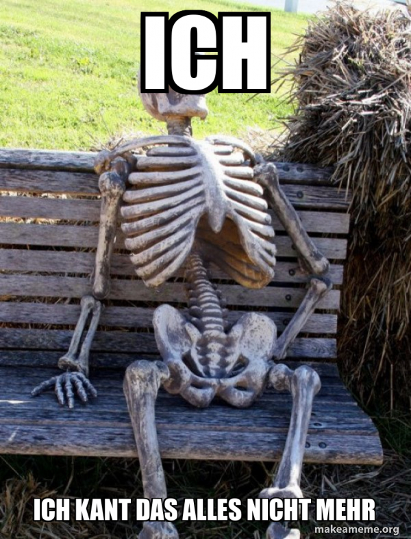 Ich Ich Kant das alles nicht mehr - Waiting Skeleton Meme Generator