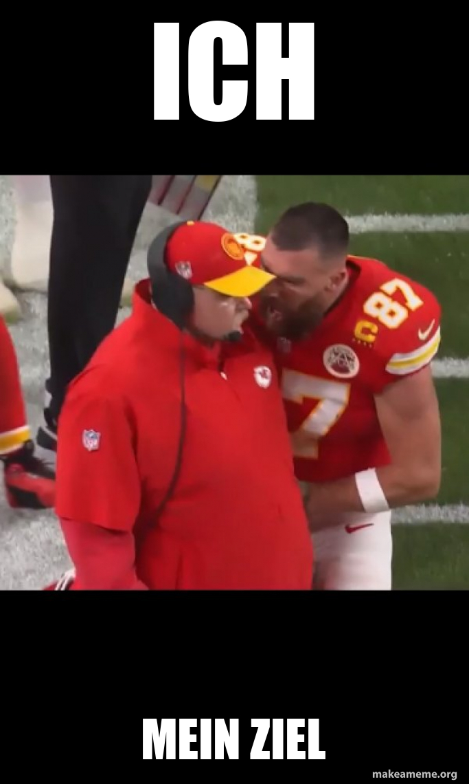 Ich mein Ziel - Travis Kelce and Coach Meme Generator