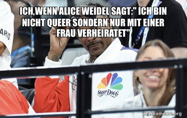 Ich,wenn Alice weidel sagt:" ich bin nicht queer sondern nur mit einer ...