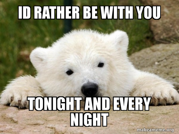 id rather be with you tonight and every night - Popular Opinion Bear ...