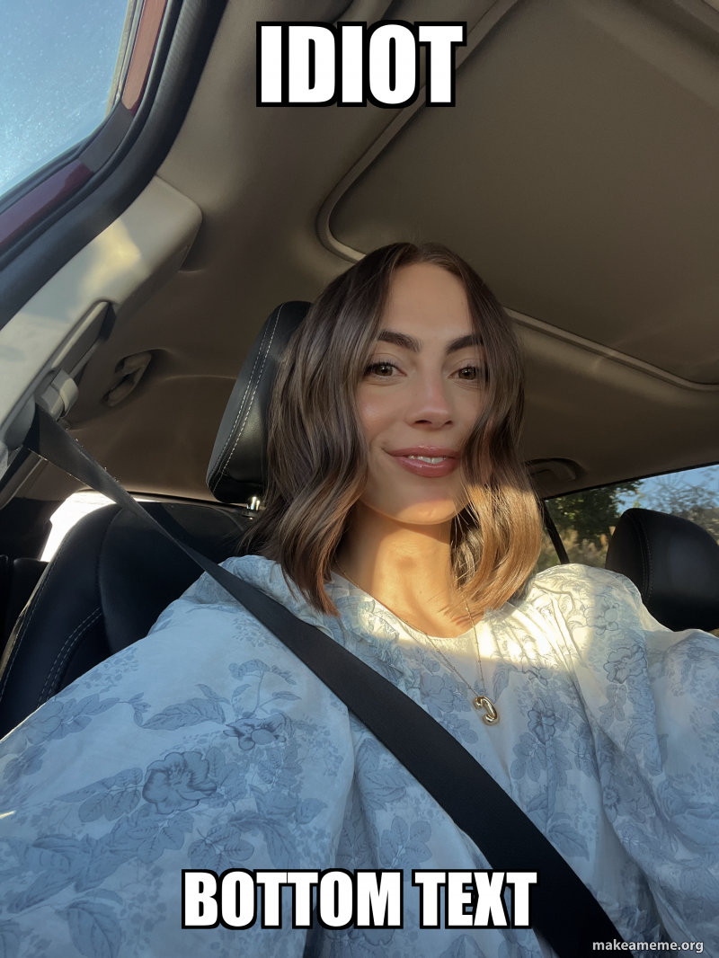 IDIOT BOTTOM TEXT Meme Generator