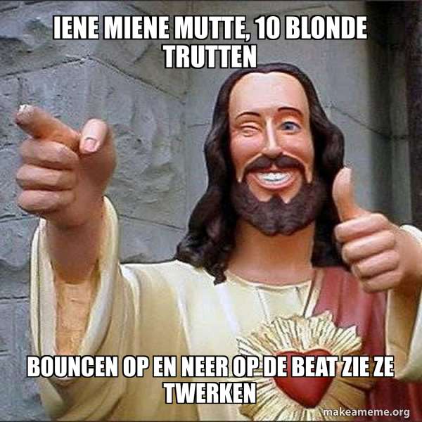 iene miene mutte, 10 blonde trutten bouncen op en neer op de beat zie ...
