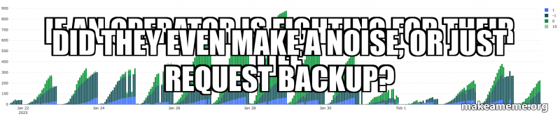 If an operator is fighting for their life Did they even make a noise ...