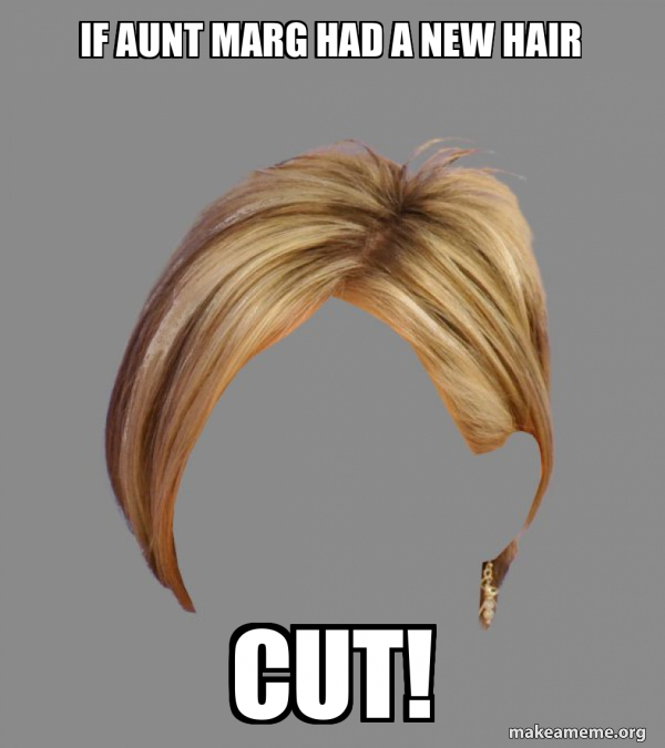 If aunt marg had a new hair Cut! - The Karen Hair Meme Generator